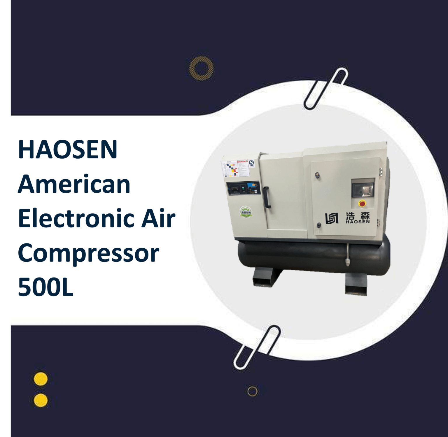 HAOSEN American Electronic Air Compressor 500L – Elite AlBaz